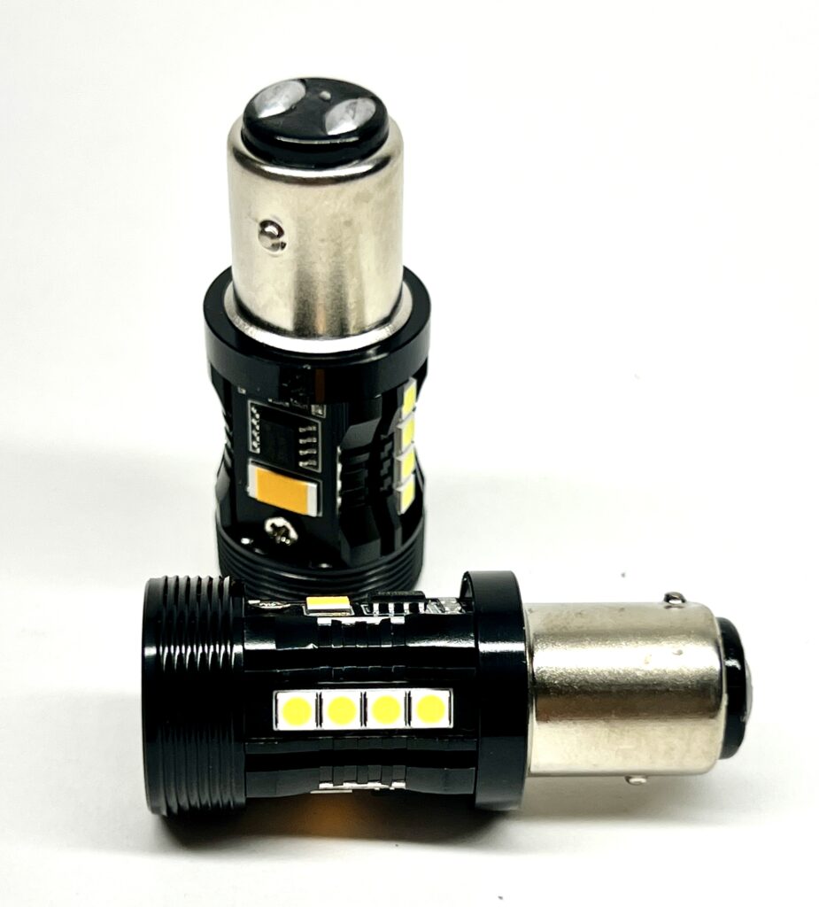 (1157) White/Amber Switchback LED Bulbs – 28W | Error-Free Canbus ...